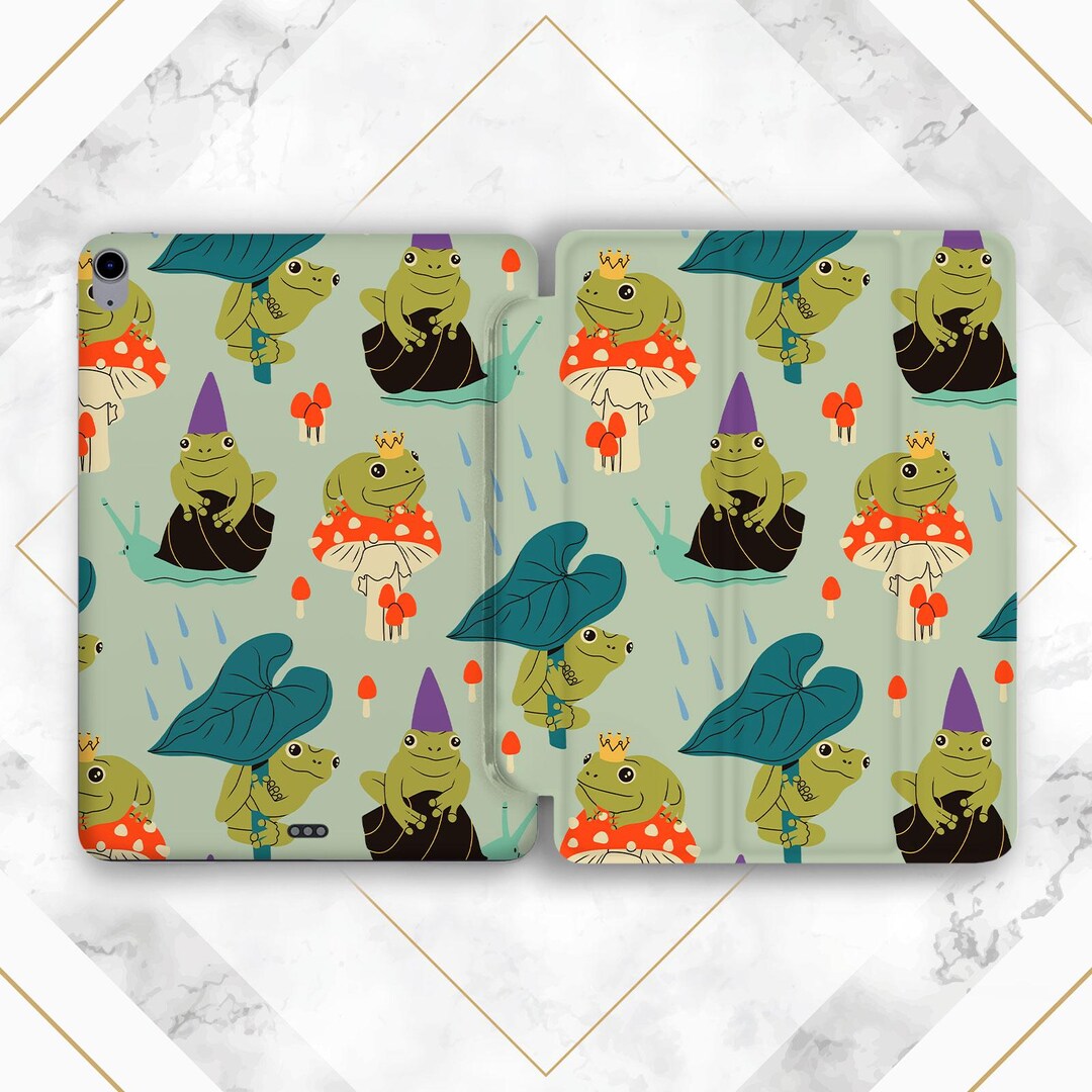 Magic Frog Art iPad Case Funny Light Green Case iPad Case Witchy Rainy ...