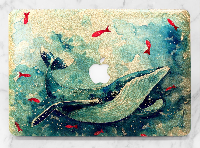 Macbook Case Whale Ocean Macbook Case Fish Blue See Macbook | Etsy