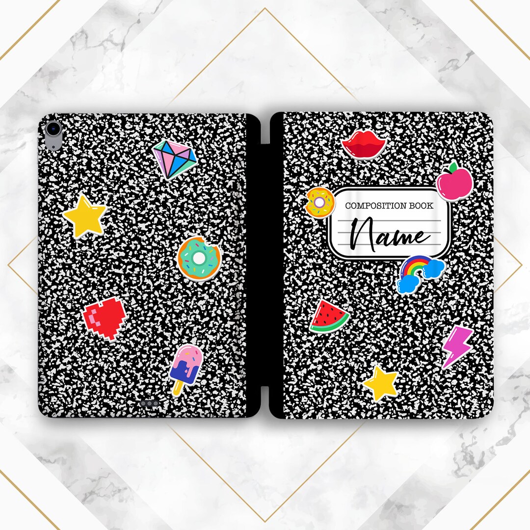 Composition Book Print iPad Case Note Book Customized Cover iPad Case ...