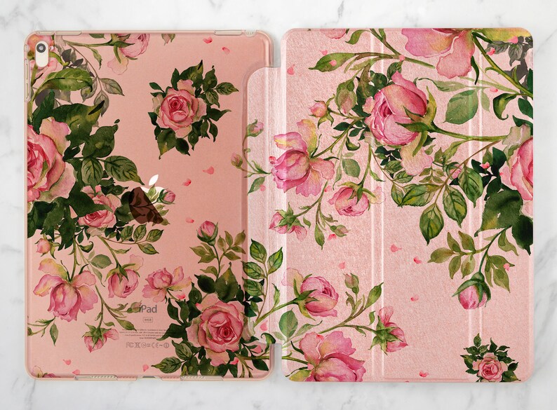 IPad case rose iPad pink rose iPad case flower iPad floral | Etsy