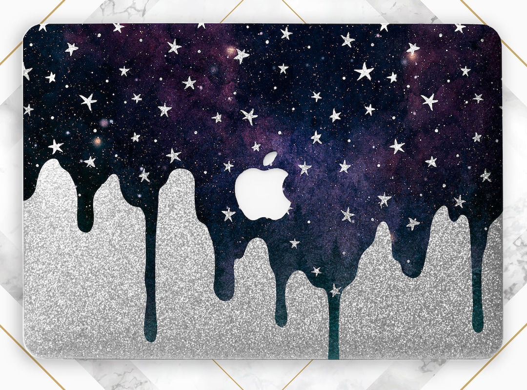 Silver Glitter MacBook Case Stars Night Art MacBook Hard Case MacBook ...