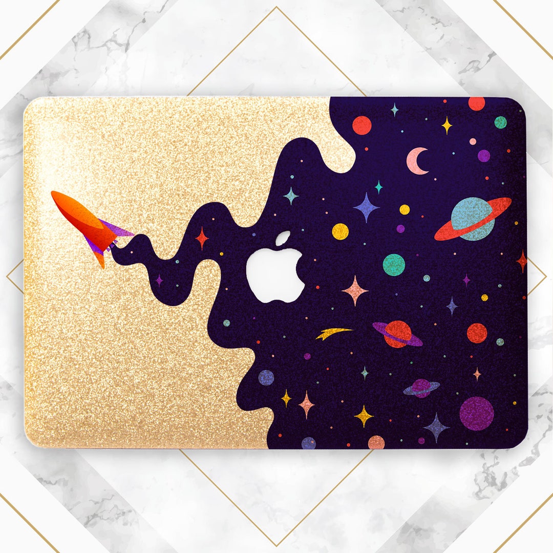 Cartoon Spaceship MacBook Case Stars MacBook Case Travel MacBook Case ...