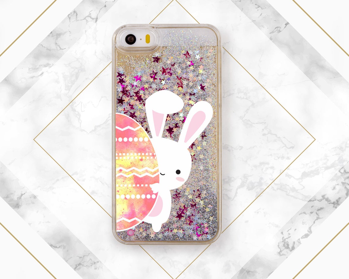 IPhone Case Bunny Easter Decor Glitter Case Girly Cover Galaxy Phone ...