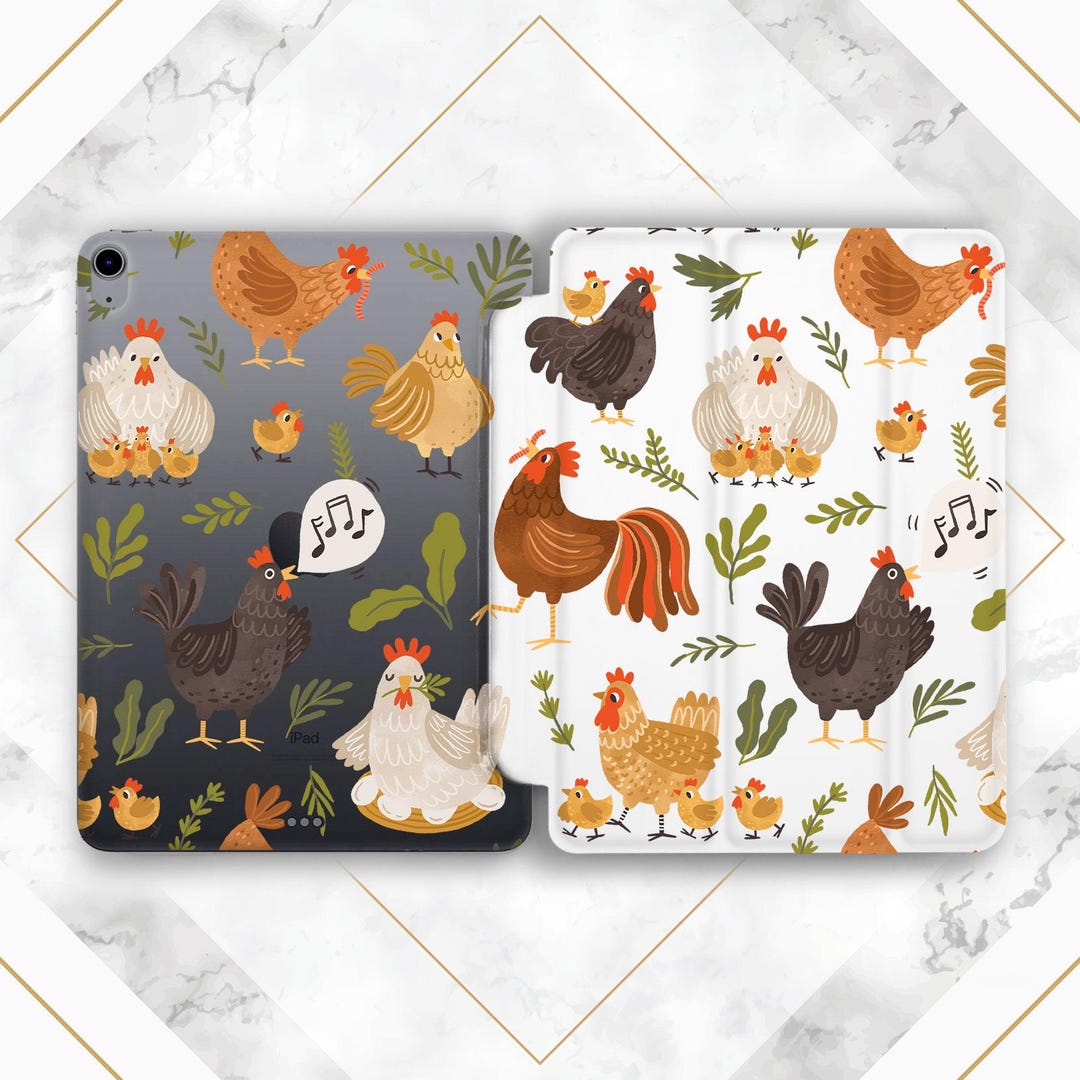 IPad Case Chicken Funny Birds Print Farm Animals Art iPad Case Kids ...