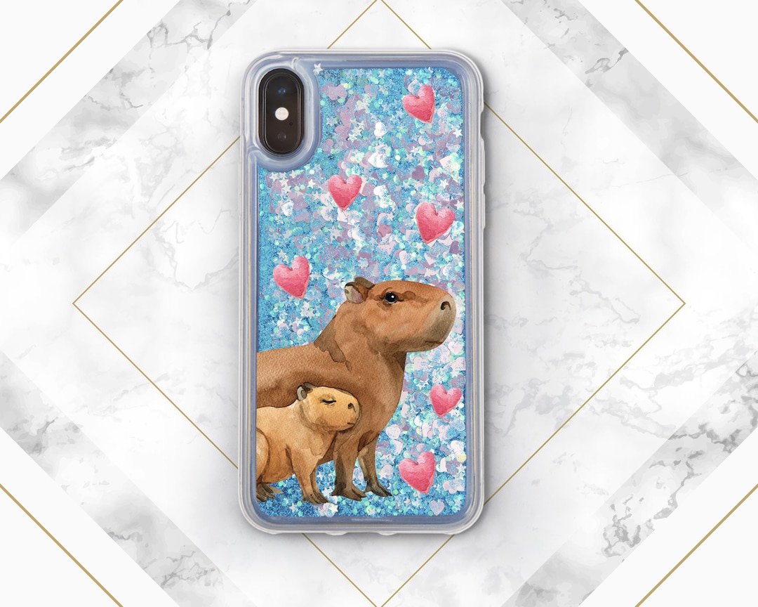 Cute Capybara Art iPhone Case Capy Pink Hearts Art Case for Samsung ...