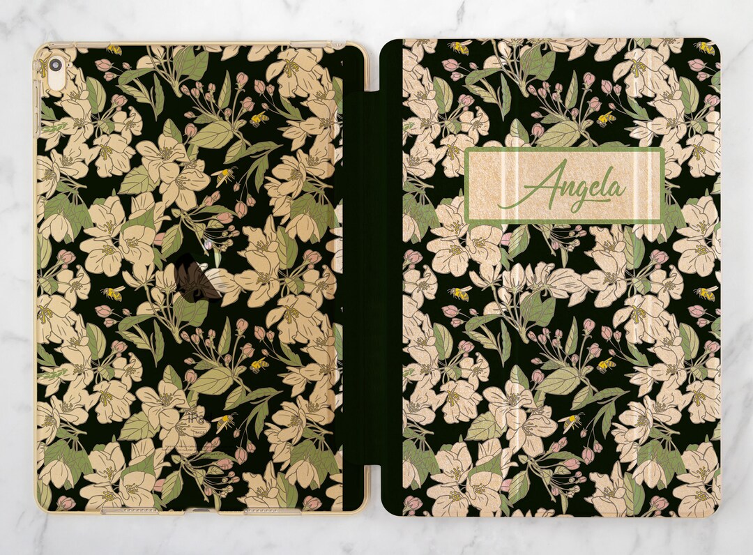 Cure Book Print iPad Case Name Custom Smart Case Botanical Floral Case ...