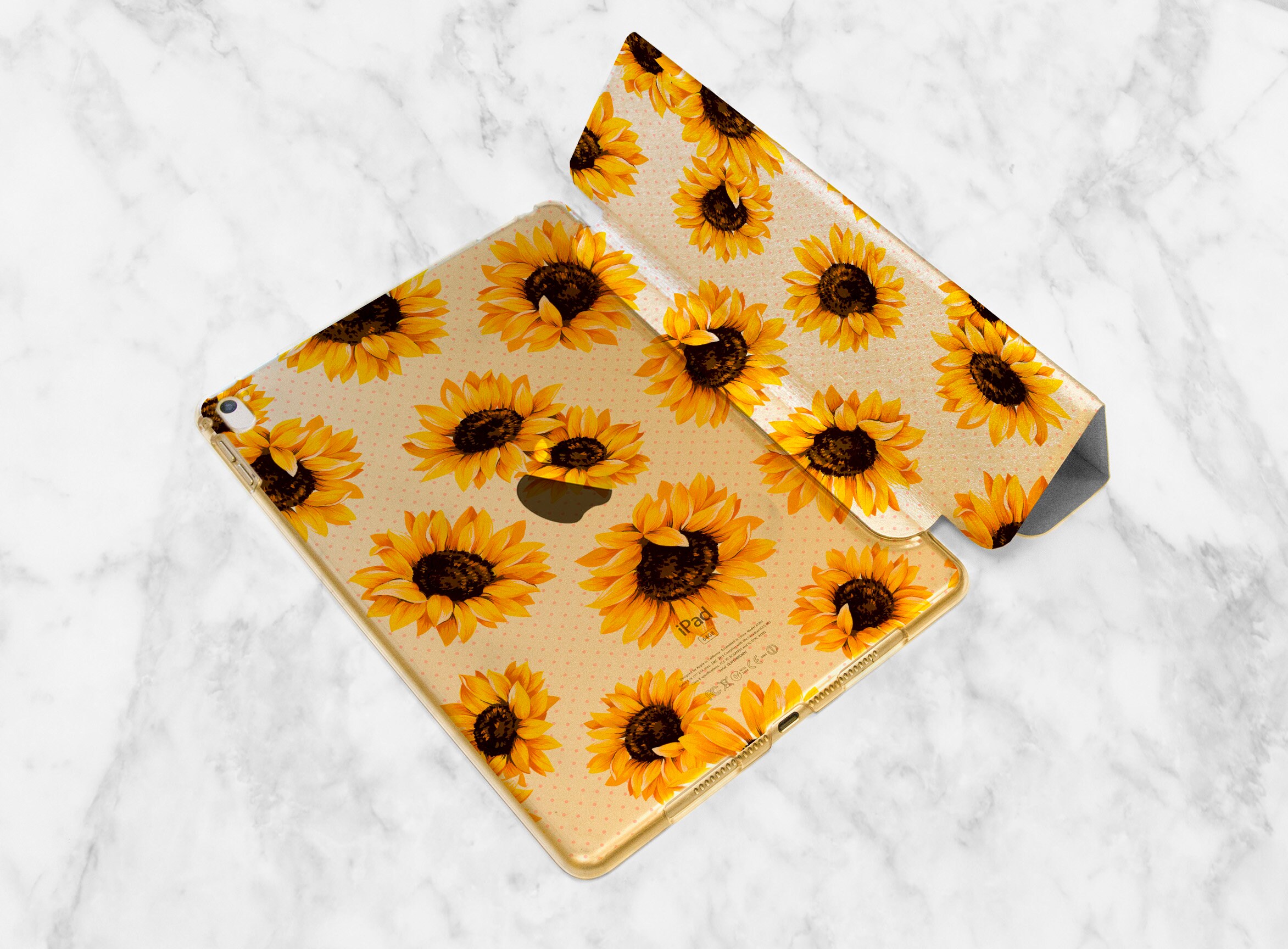 IPad Case Sunflower Yellow Flowers Golden Case iPad 10 5 12 9 Case iPad ...