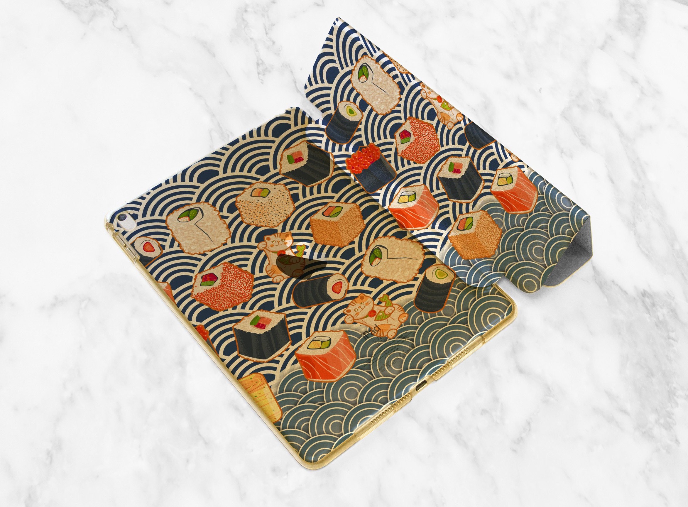 Ipad Case Sushi Japanese Decor Ipad Case Wave Ipad Case 10 5 - Etsy