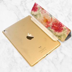 Gold Case iPad iPad 5th Gen Case iPad Case Flower iPad Clear Case iPad ...