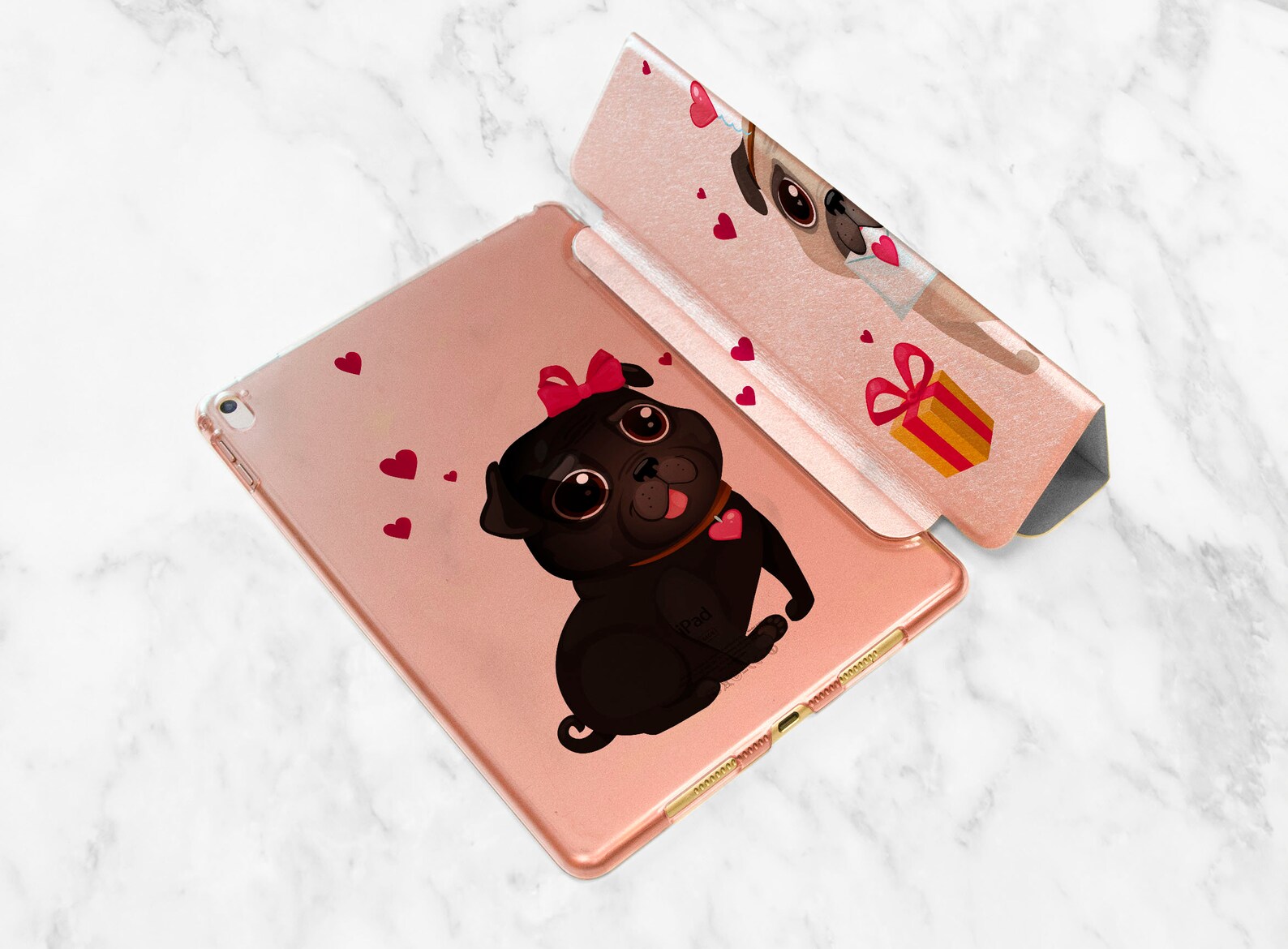 Ipad Case Pugs Ipad Case Hearts Ipad Cute Case Ipad Gen 5 Case - Etsy