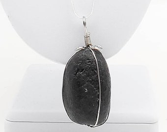 Tektite Necklace Black Tektite Jewelry Meteorite Necklace - Etsy