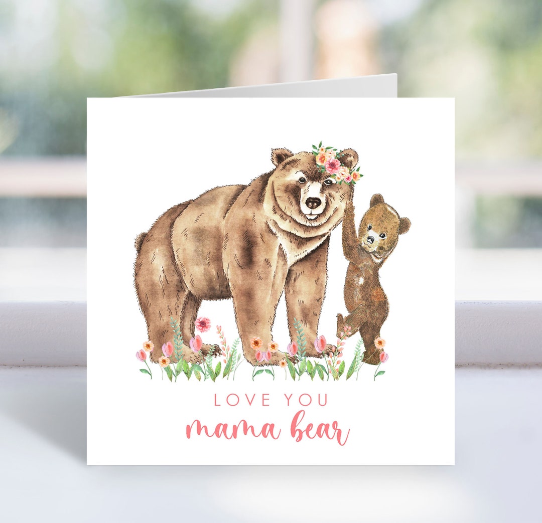Mama Bear Card, Mama Bear Mother's Day Card, Mother's Day Card for Mum ...