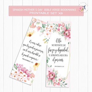 Spanish Bible Bookmarks, Spanish Christian Gifts for Women , Instant ...