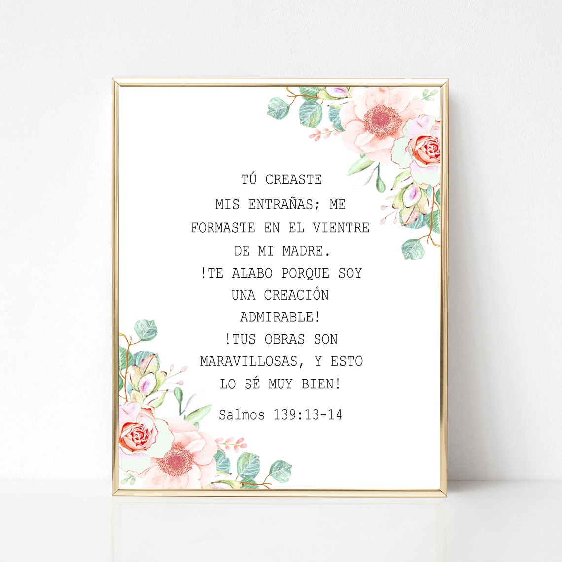 Salmos 139:13-14 Spanish Bible Verse Spanish Psalm 139 13 | Etsy