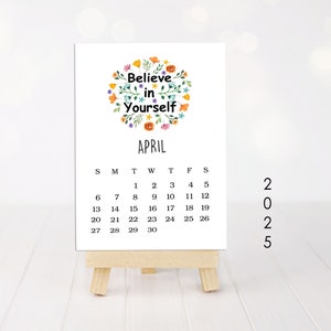 Printable 2025 Quote Calendar, Quote Desk Calendar, Monthly Calendar ...