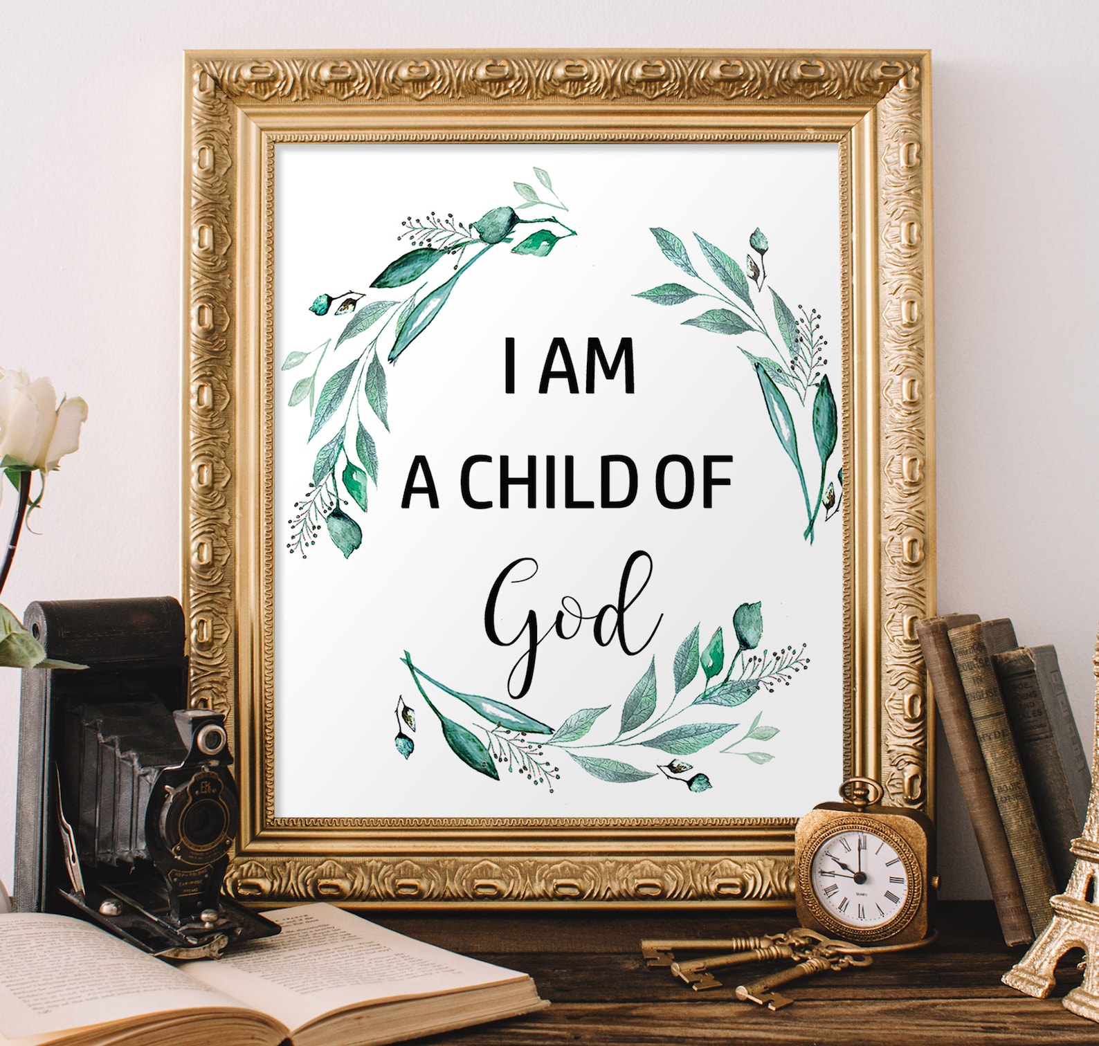 I Am A Child of God Bible Verse Art Printable Scripture Wall - Etsy