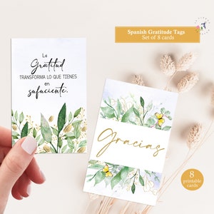 Printable Spanish Gratitude Cards, Printable Spanish Gratitude Quotes ...