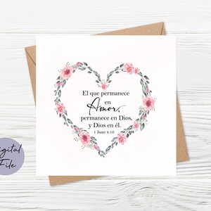 Spanish Love Scripture Cards, Spanish God's Love Cards, Spanish ...