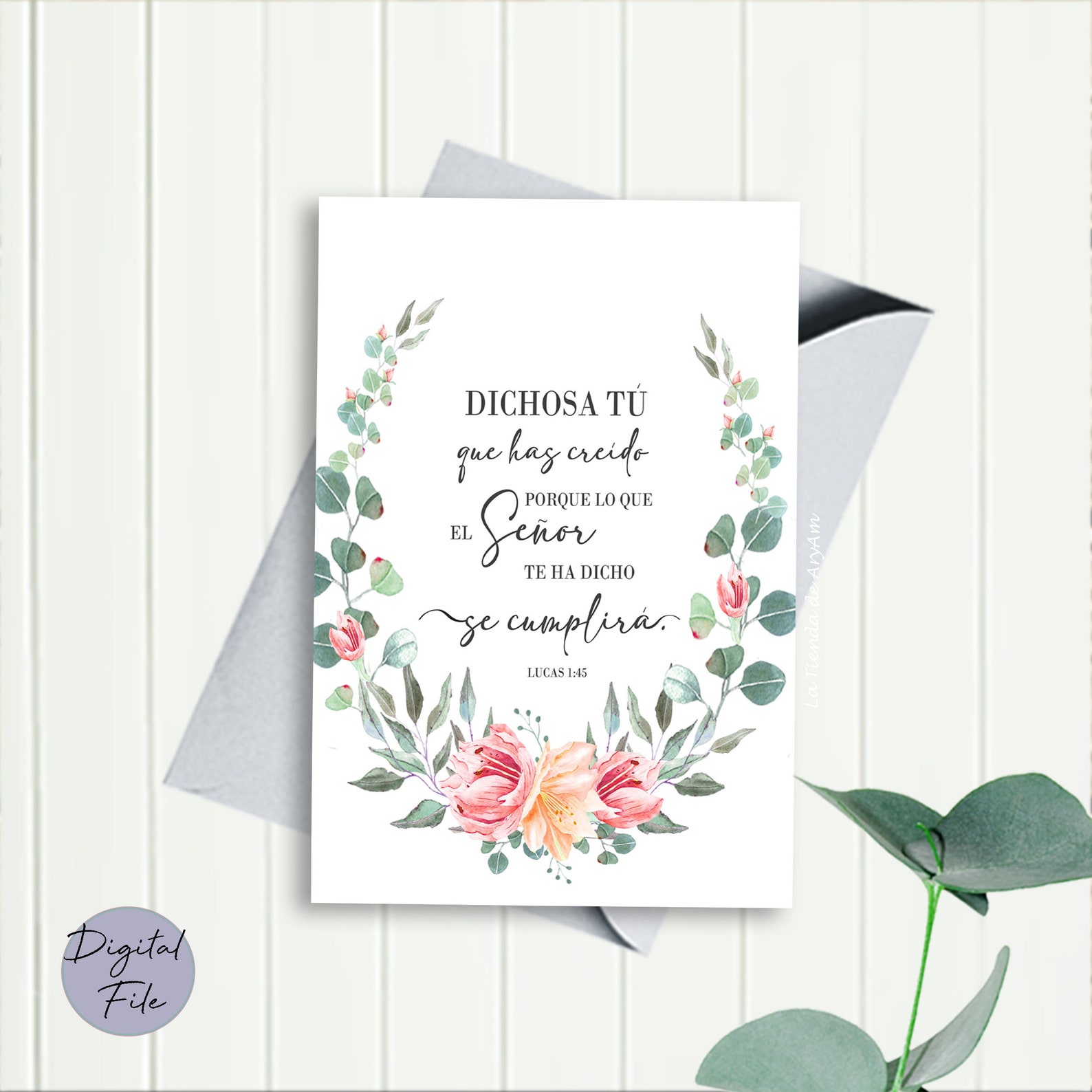 Spanish Luke 1:45 Dichosa Tu Que Has Creido Verso De La - Etsy