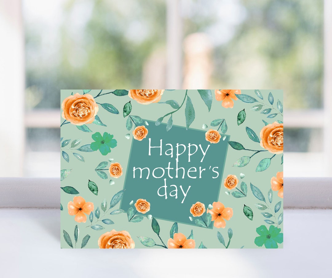 Printable Mother's Day Card, Mothers Day Card, Gift for Mom, Happy ...