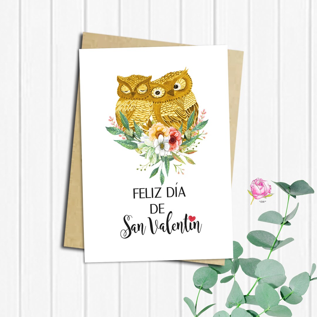 Feliz Dia De San Valentin Printable Card, Spanish Valentine's Card ...