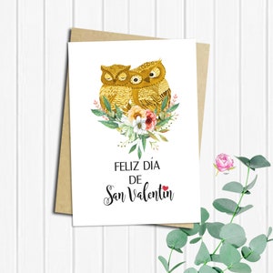Feliz Dia De San Valentin Printable Card, Spanish Valentine's Card ...