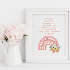 Affirmations Wall Art, Affirmations for Kids, Custom Affirmations ...