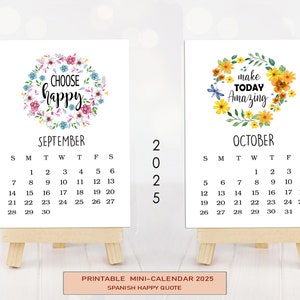 Printable 2025 Quote Calendar, Quote Desk Calendar, Monthly Calendar ...