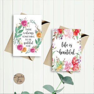 Quote Cards Set, Inspiring Cards, Quote Print, Wall Art Quote,printable ...