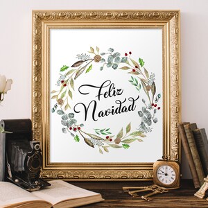 Feliz Navidad Printable, Christmas Printable, Spanish Christmas Crown ...