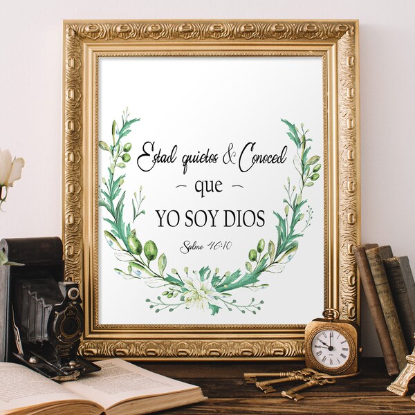 Salmos 46 10 Biblia - Etsy