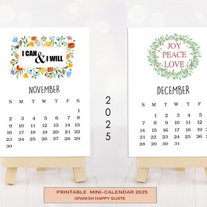Printable 2025 Quote Calendar, Quote Desk Calendar, Monthly Calendar ...