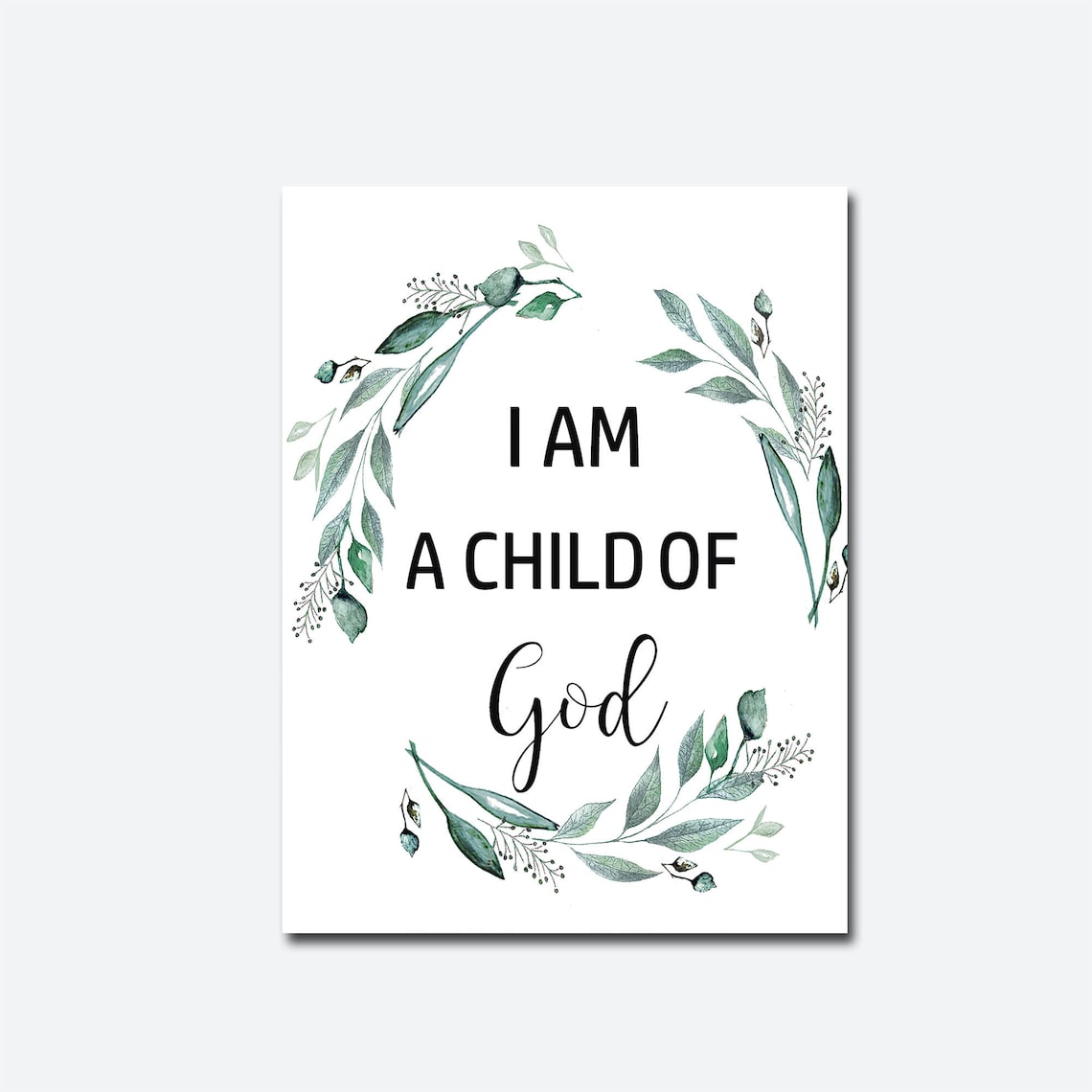 I Am A Child of God Bible Verse Art Printable Scripture Wall | Etsy