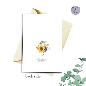 Printable Sunflower Birthday Card, Birthday Card for Her, Happy ...