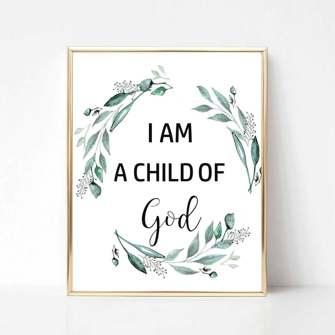 I Am A Child of God Bible Verse Art Printable Scripture Wall - Etsy