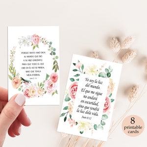Spanish Printable Easter Bible Verse Cards, Spanish Easter Scripture ...
