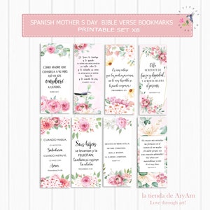 Spanish Bible Bookmarks, Spanish Christian Gifts for Women , Instant ...