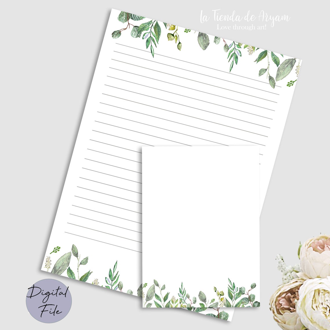 Stationery Writing Paper Printables Letter paper 5x7 | Etsy