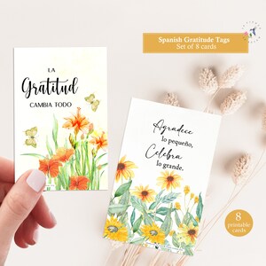 Printable Spanish Gratitude Cards, Printable Spanish Gratitude Quotes ...