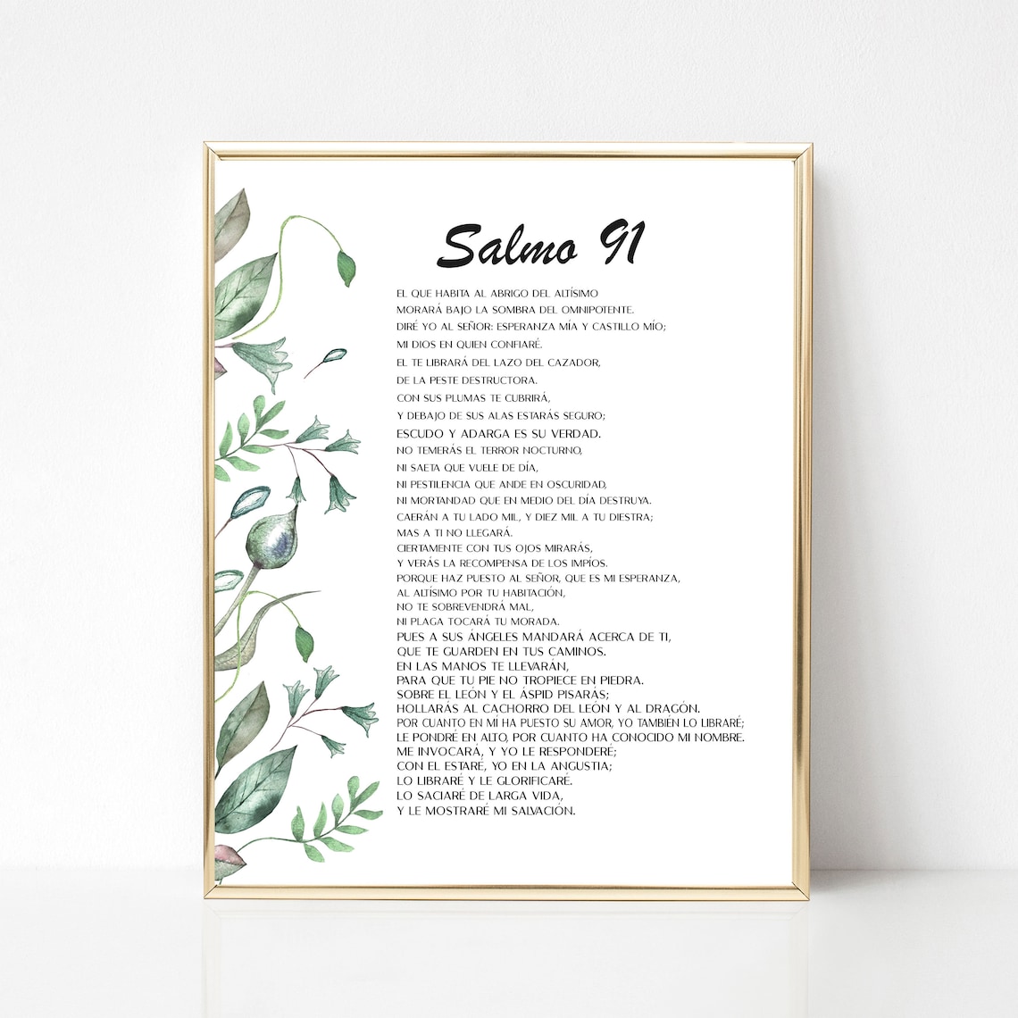 Salmo 91 Spanish Bible Verse Spanish Psalm 91 Verso De La - Etsy