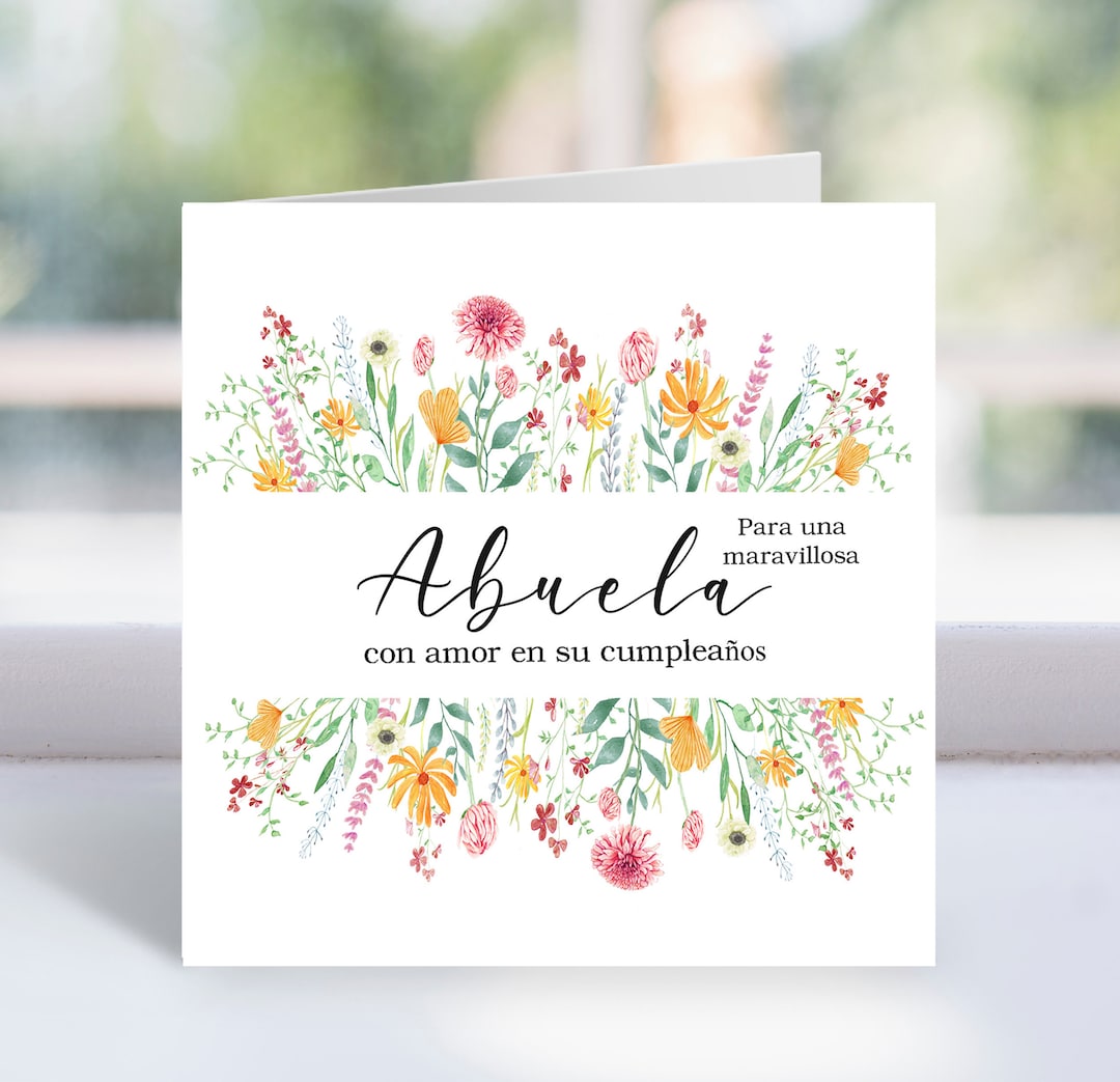 Feliz Cumpleaños Abuela Para Una Maravillosa Abuela Spanish Happy