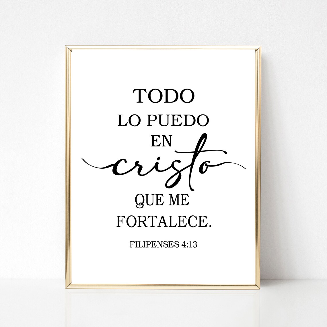 Spanish Bible Verse Filipenses 4:13 Todo Lo Puedo En Cristo - Etsy
