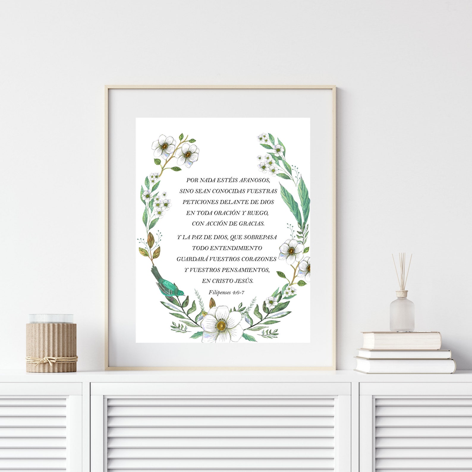 Filipenses 4:6-7 Spanish Bible Verse Spanish Philippians 4 - Etsy