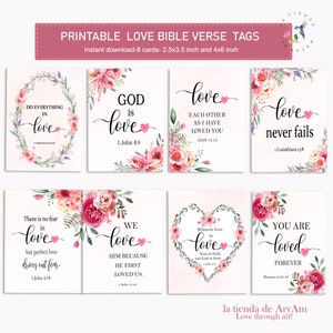 Valentine's Day Printable Cards, Love Scripture Cards, God's Love Cards ...