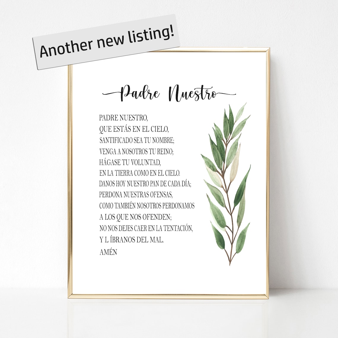 Padre Nuestro Spanish the Lord's Prayer Oración Del - Etsy