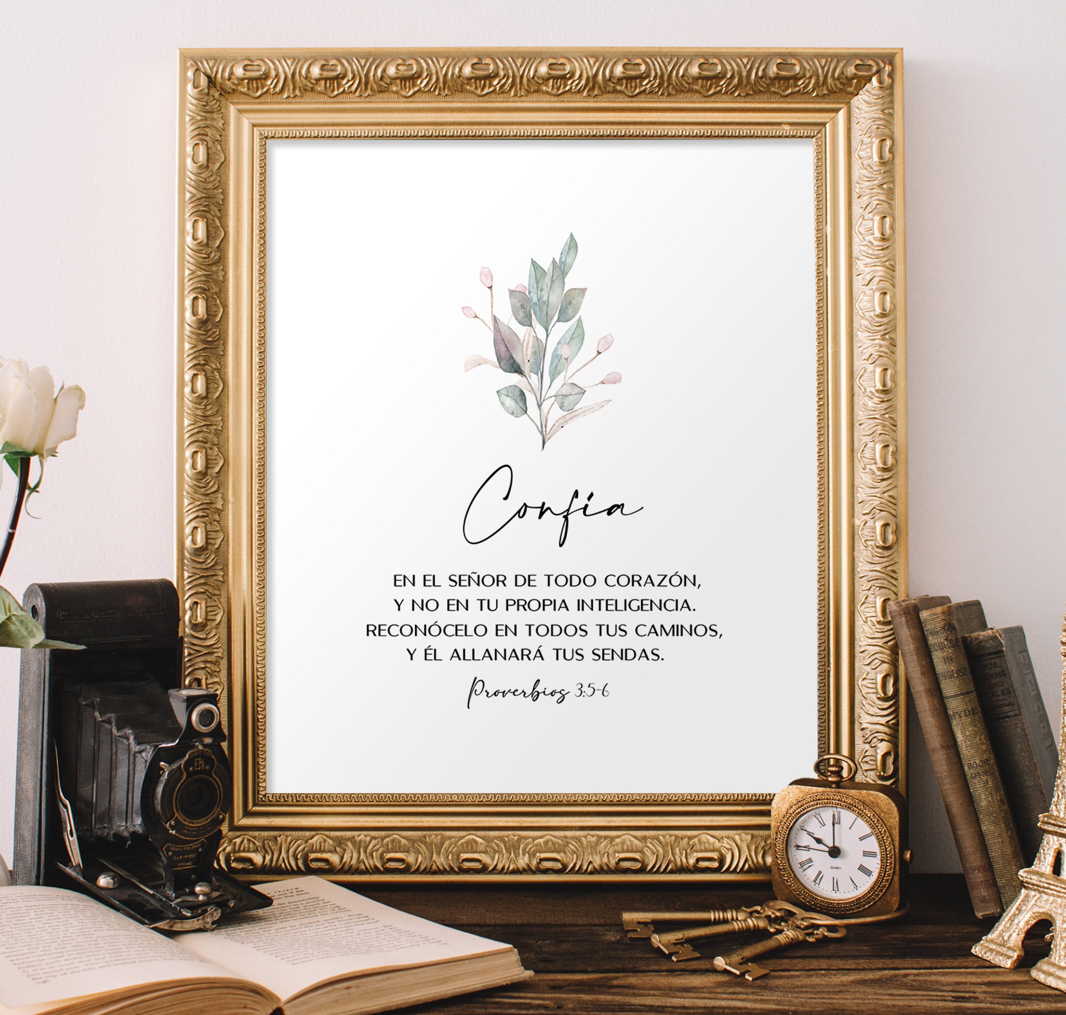 Proverbios 3:5-6 Spanish Bible Verse Spanish Proverbs 3 5 6 - Etsy