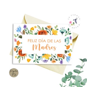 Feliz Día De Las Madres Printable Card, Happy Mother's Day ...