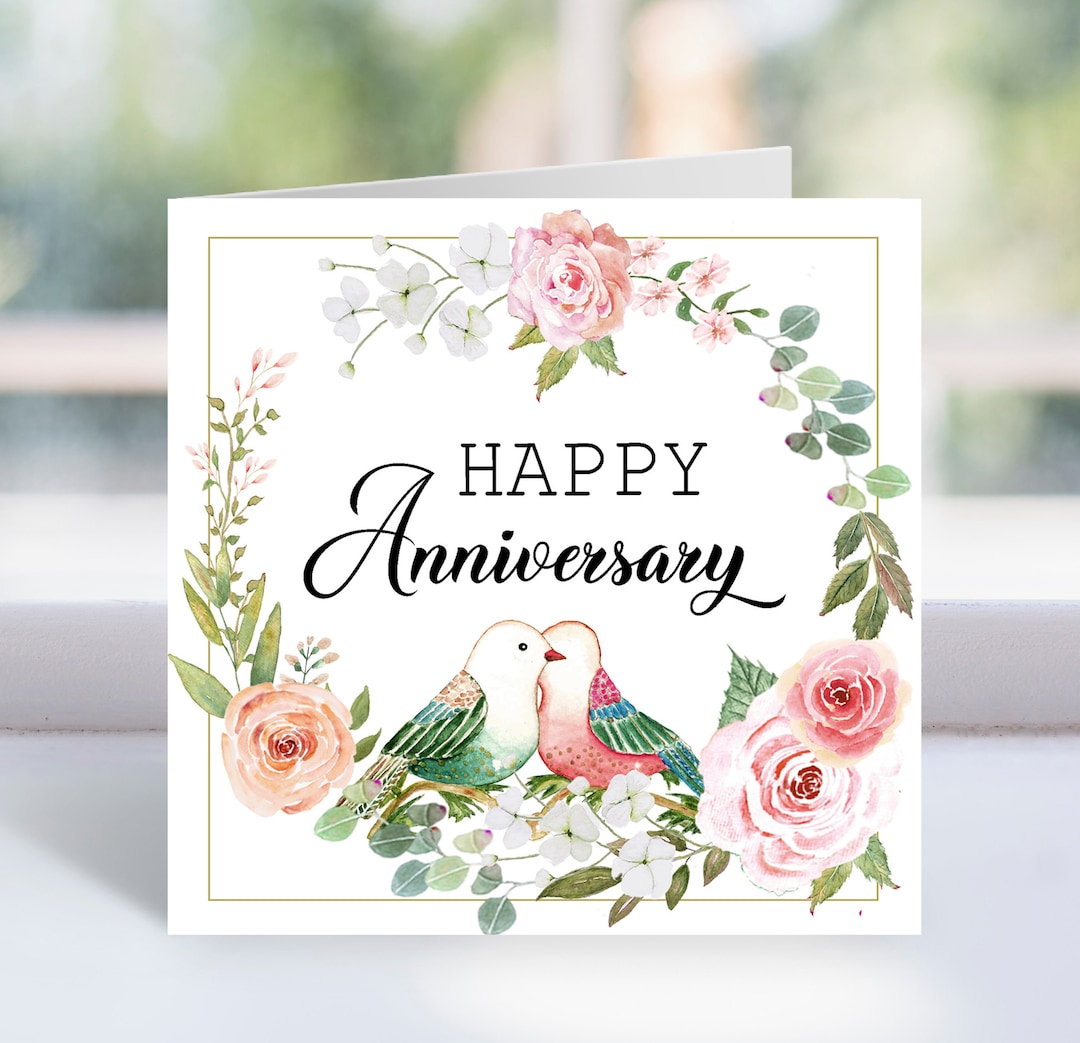 Printable Happy Anniversary Card, Happy Anniversary Card for Wife or ...