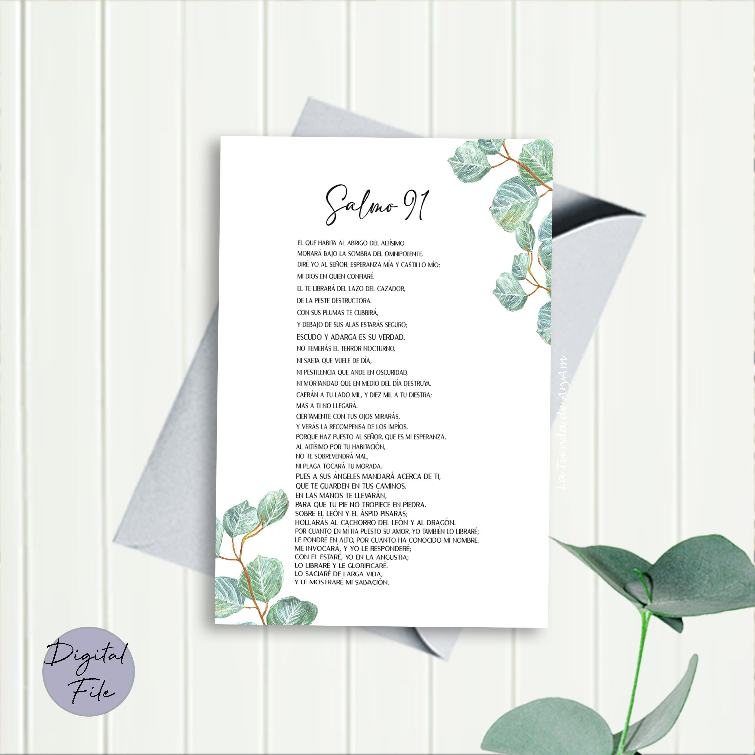 Salmo 91 Spanish Bible Verse Spanish Psalm 91 Verso De La - Etsy Finland