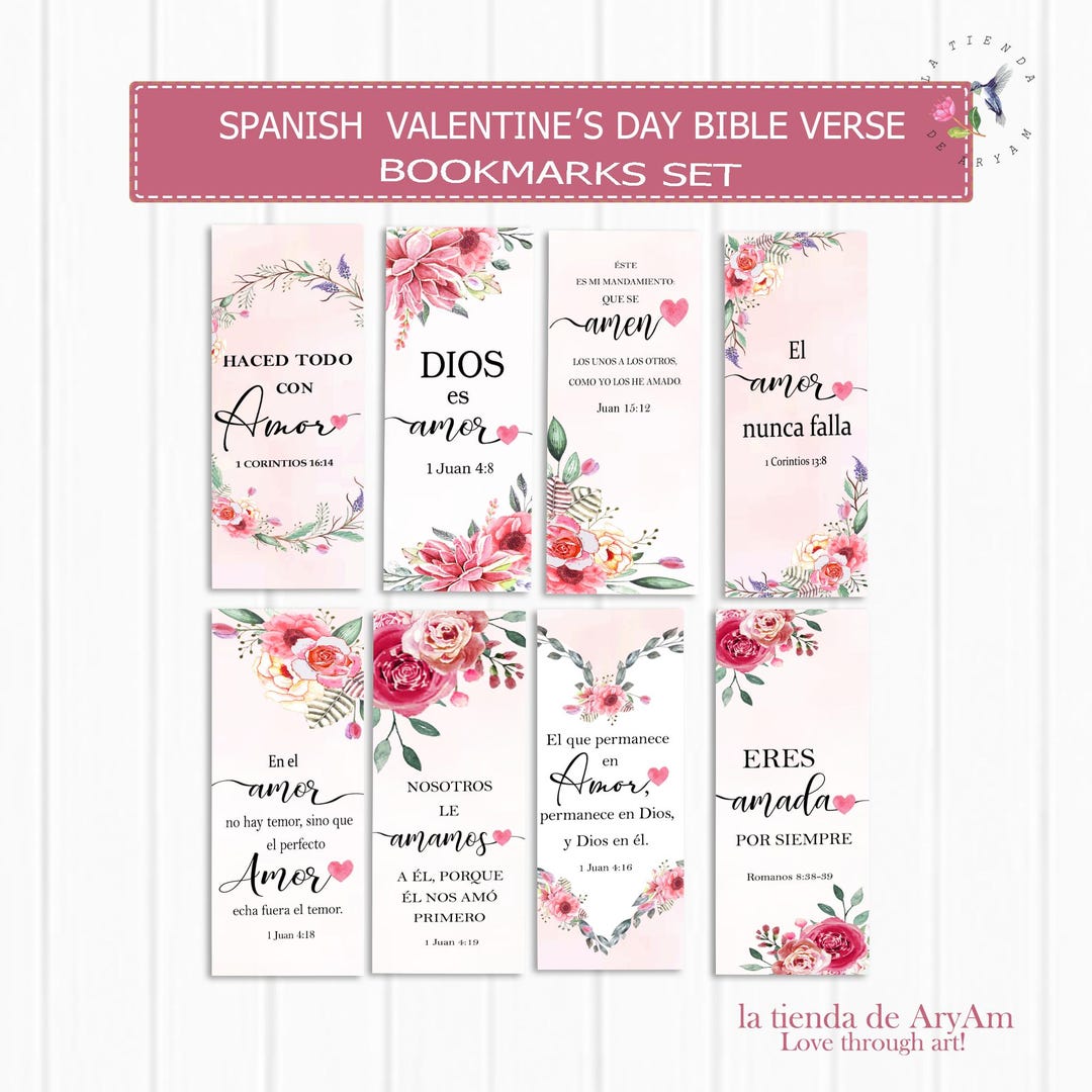 Spanish Bible Verse Bookmarks, Spanish Bible Bookmarks, Spanish ...